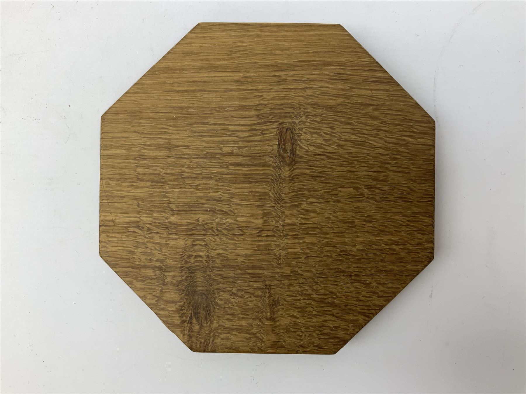 Mouseman - Yorkshire oak small octagonal chopping board | Antiques ...
