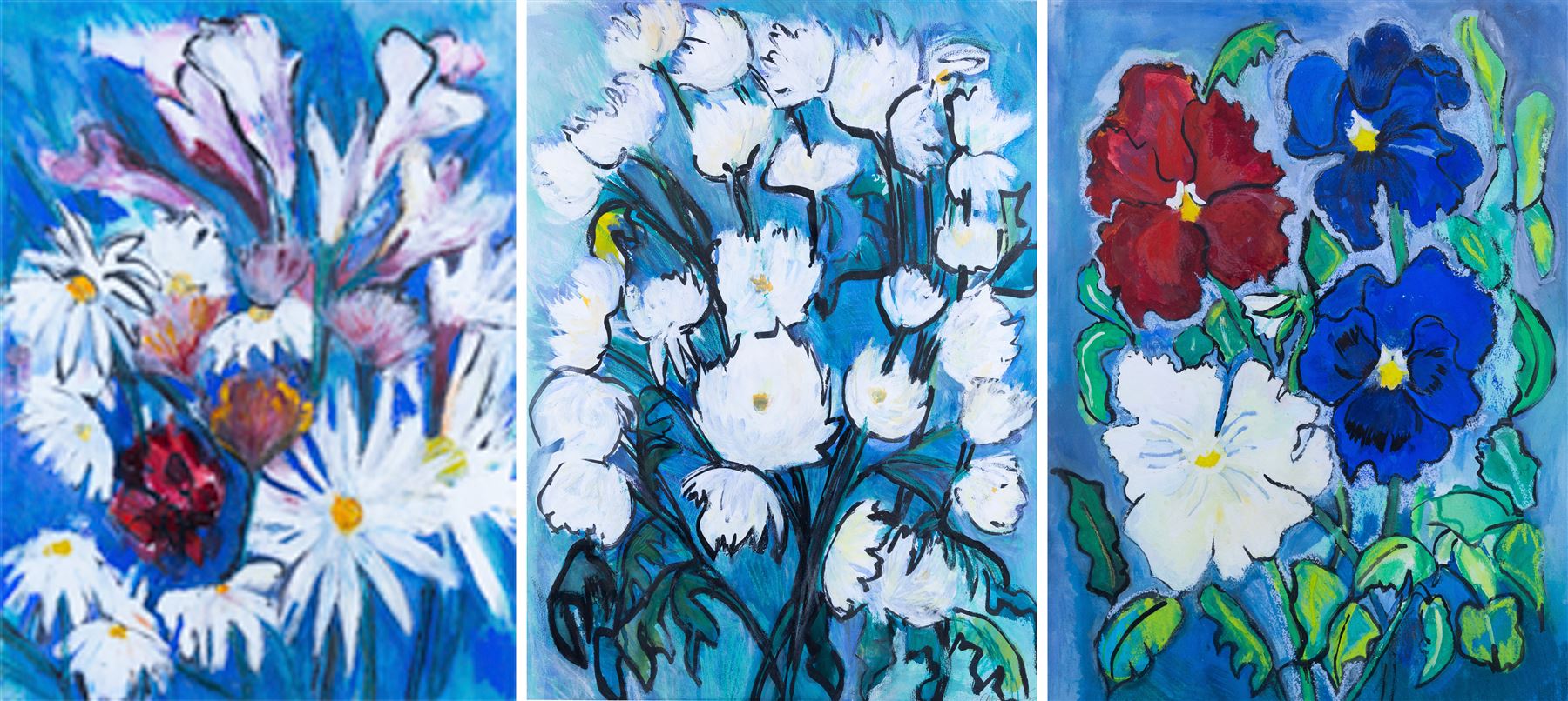 Clodagh McGuinness (Irish Contemporary): Still Life of Flowers ...