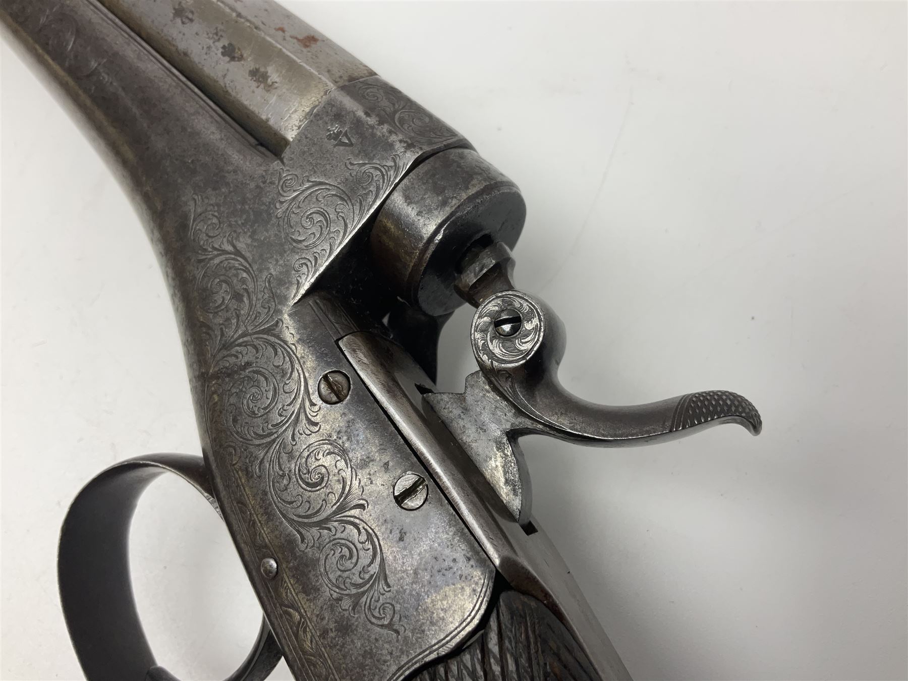 19th century needle-fire rifle, approximately .400 calibre, the 59cm ...