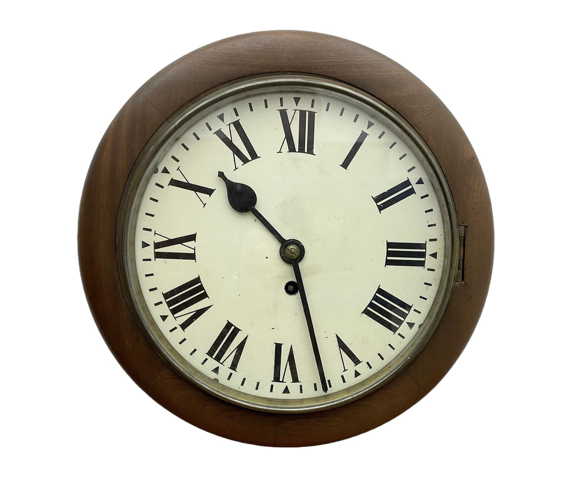 English - early 20th century mahogany cased 8-day fusee wall clock ...