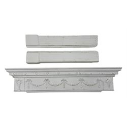 Adam's design Neoclassical-style painted plaster fire surround ...