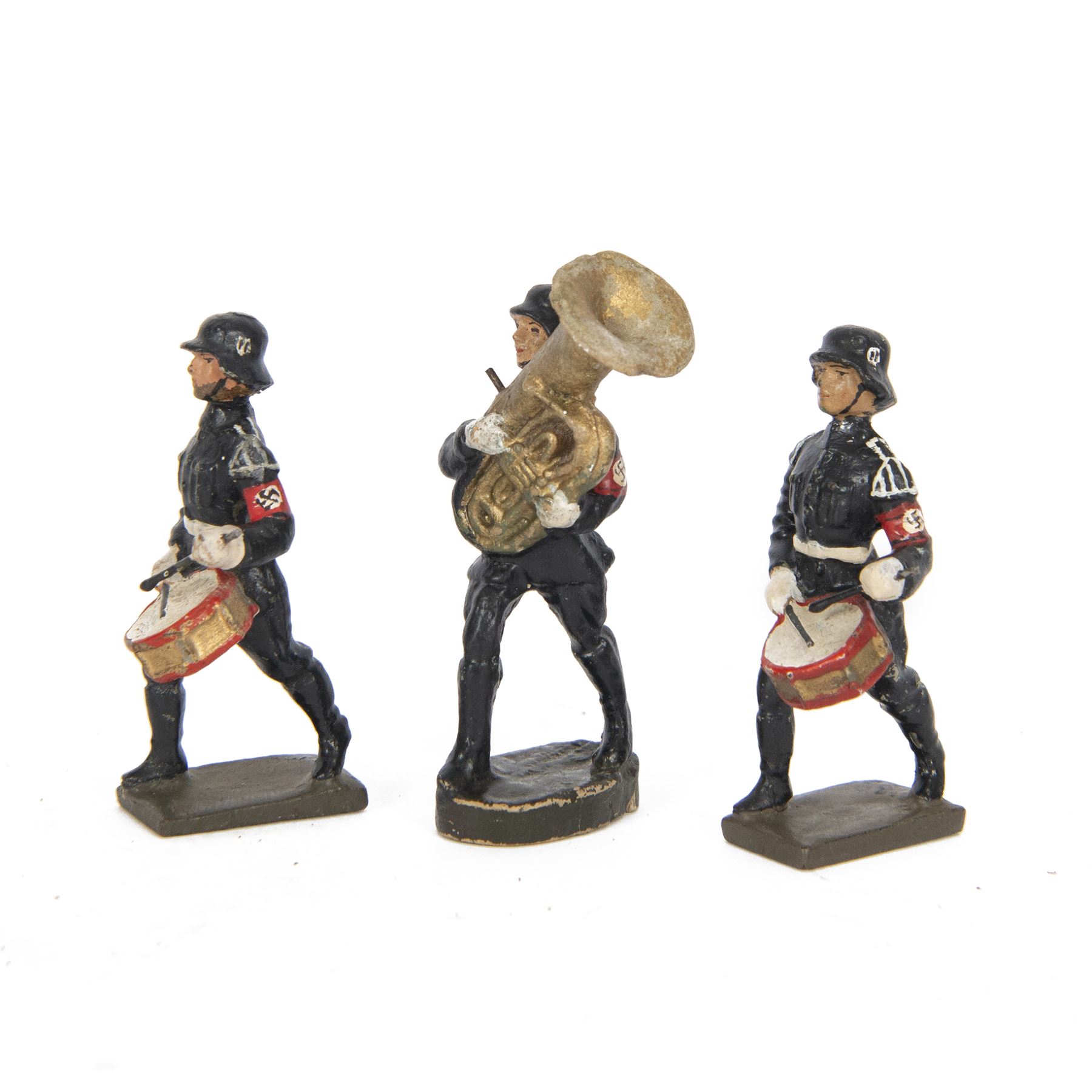 Lineol; two German Leibstandarte SS side drummers | Toys & Models | 152497