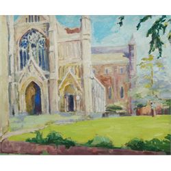 Pamela Chard (British 1926-2003): St Albans Cathedral | Paintings ...