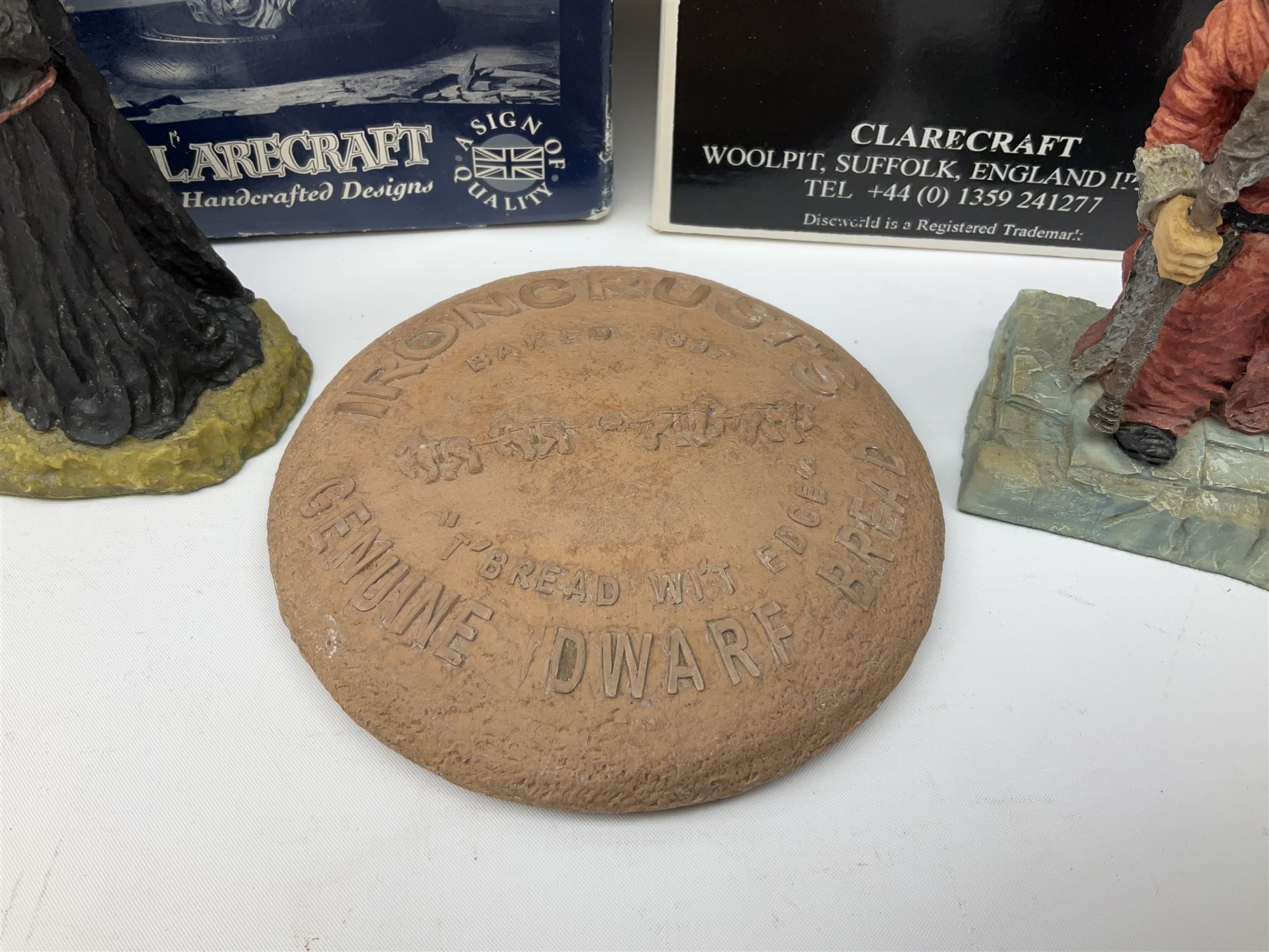 Terry Pratchett Discworld figures, designed by Clarecraft, comprising ...