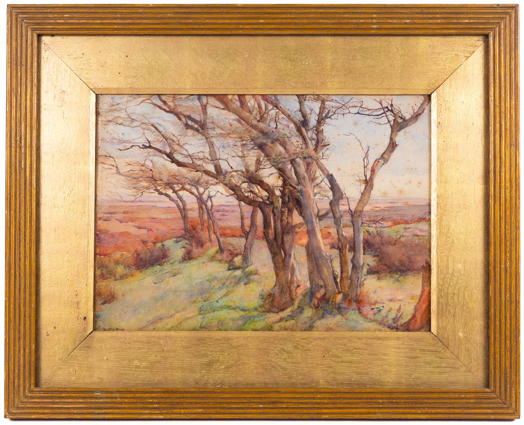 Mary McNicoll Wroe (British 1861-1955): 'Wind Swept Trees' | Paintings ...