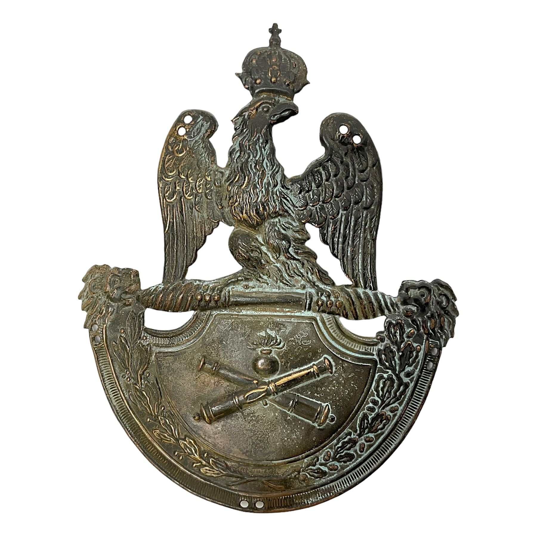 French First Empire Artillery shako plate c1814 H14cm | Militaria | 80385