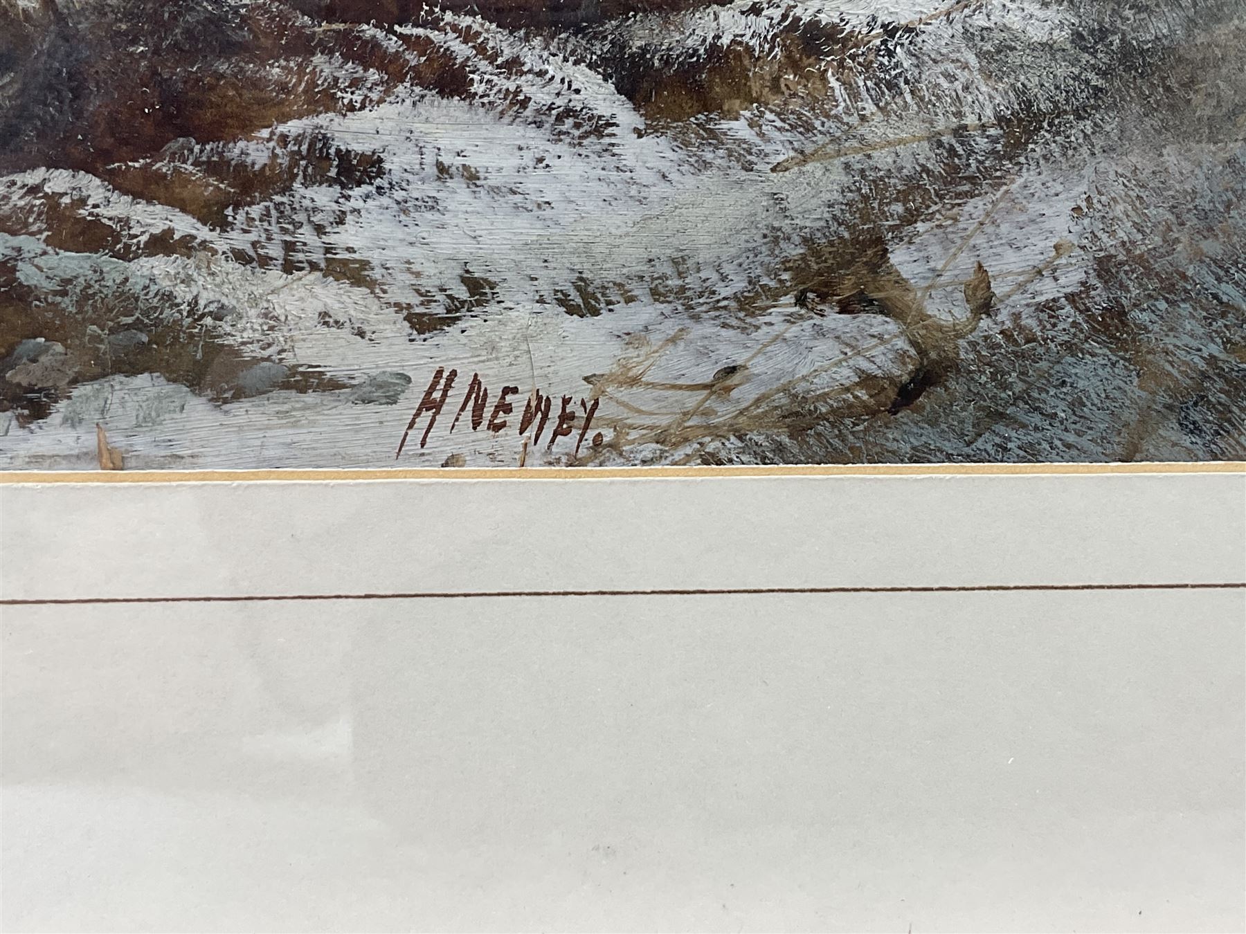 Harry Foster Newey (British 1858-1933): Snow Covered Cottages ...