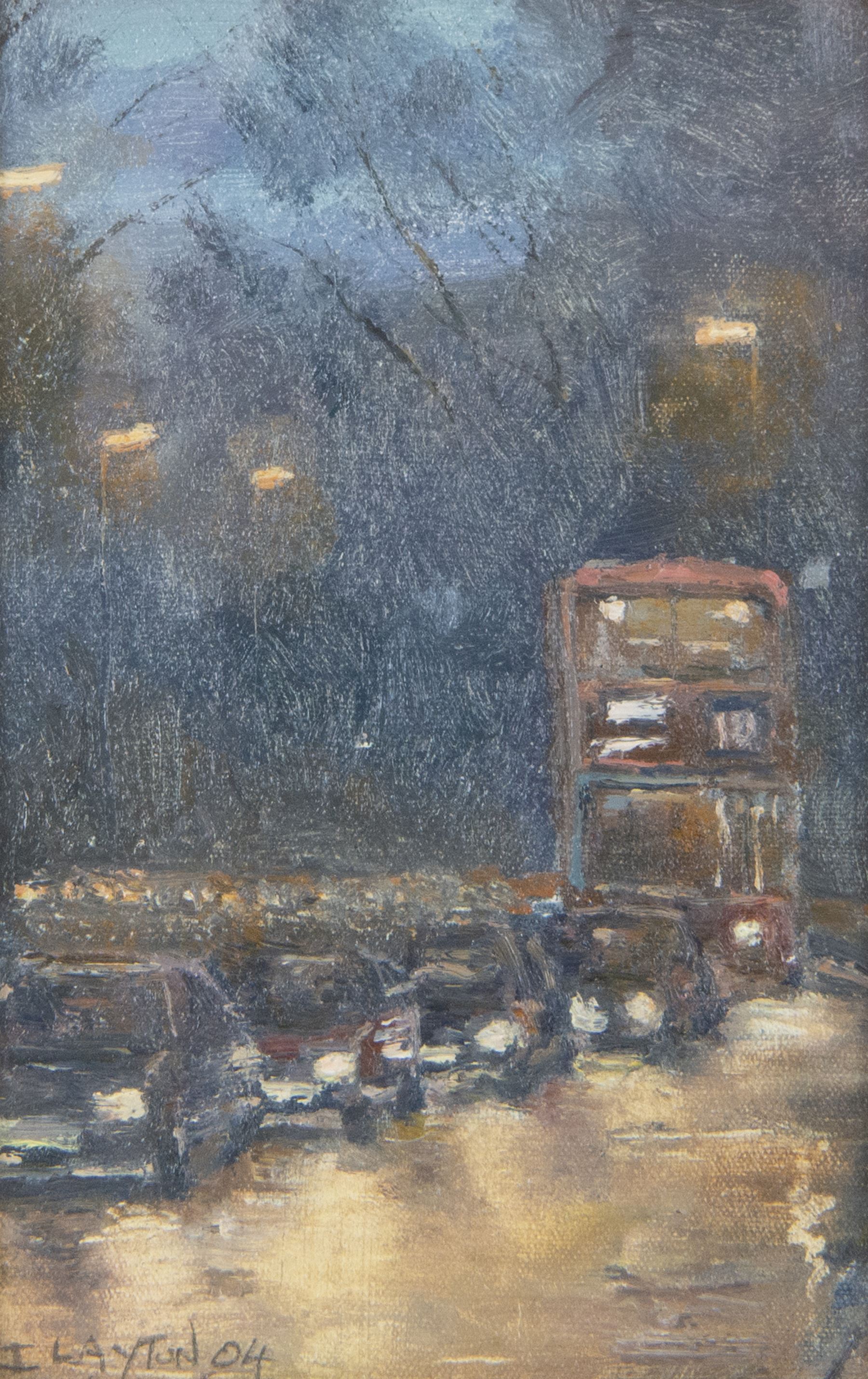 Ian Layton (British 1953-): 'Rain & Rush Hour London' | Paintings ...