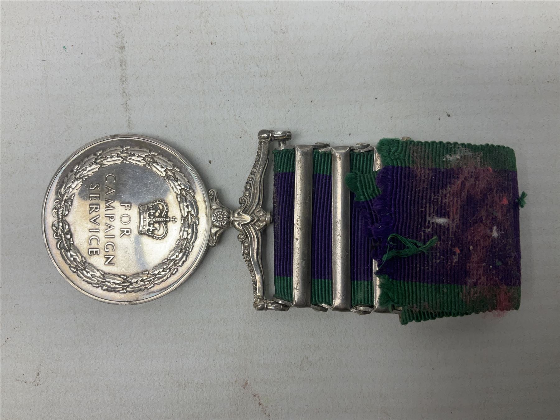 ERII General Service Medal with four clasps for Borneo | Militaria | 64258