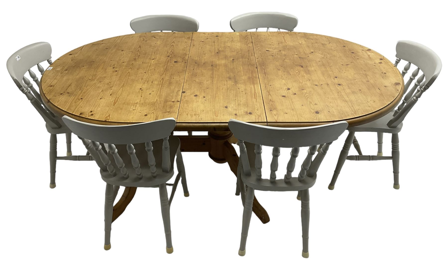20th century pine extending dining table