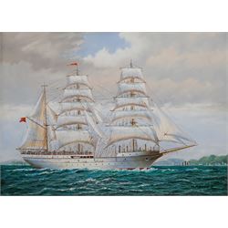 M Matthews (20th century): Barque off the Coast | Paintings, Drawings ...