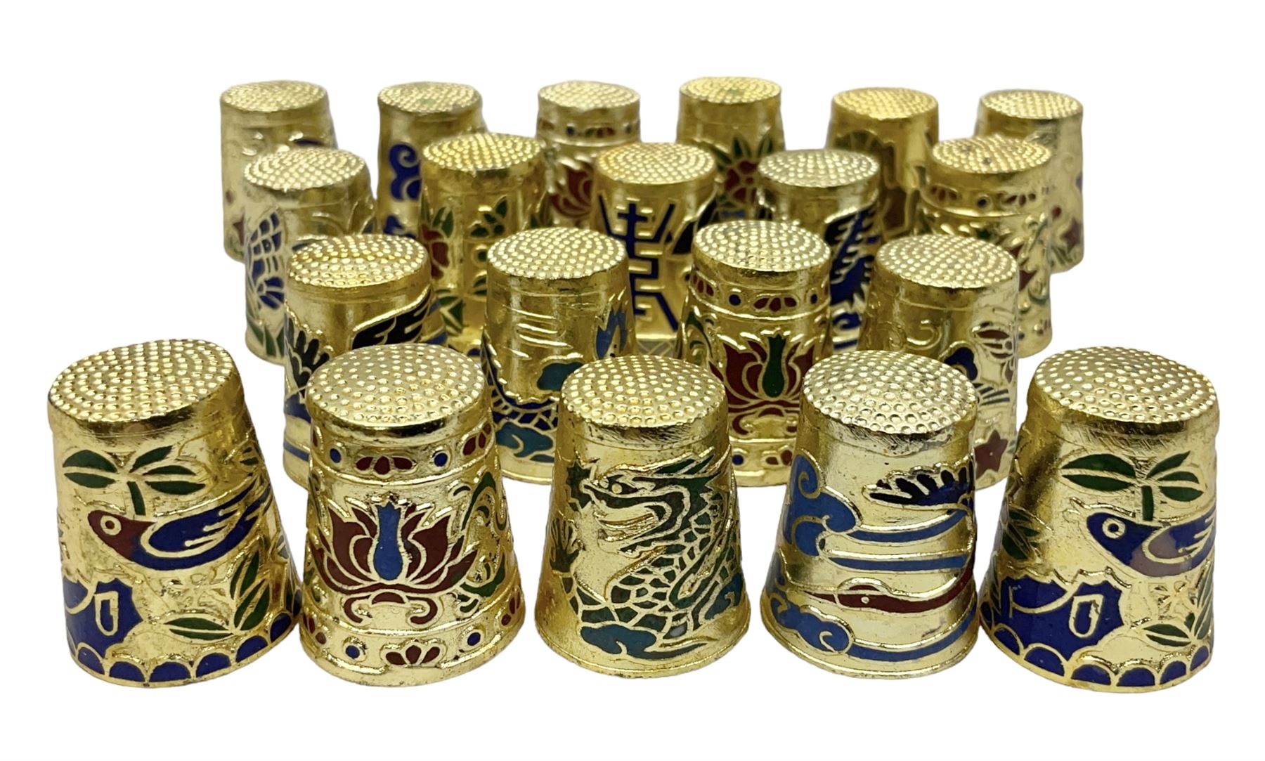 Twenty cloisonné thimbles | Antiques, Collectables, Ceramics & Small ...