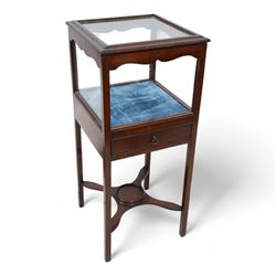 19th century oak and glazed bijouterie cabinet - The Residual Contents ...