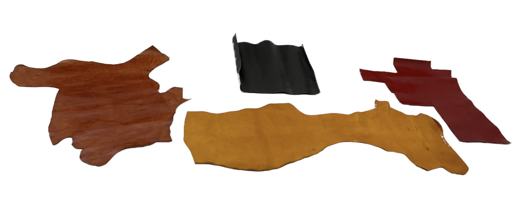 Leather: approximately twelve skins to include large offcuts and part ...