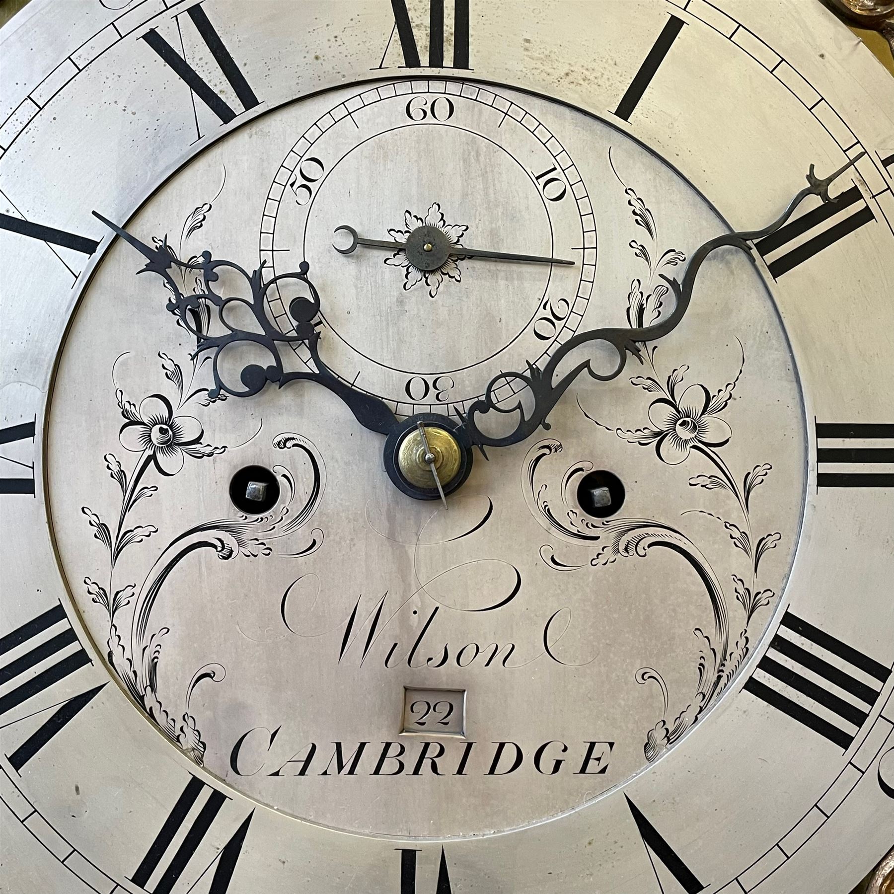 William Wilson of Cambridge - George III oak cased 8-day longcase clock ...