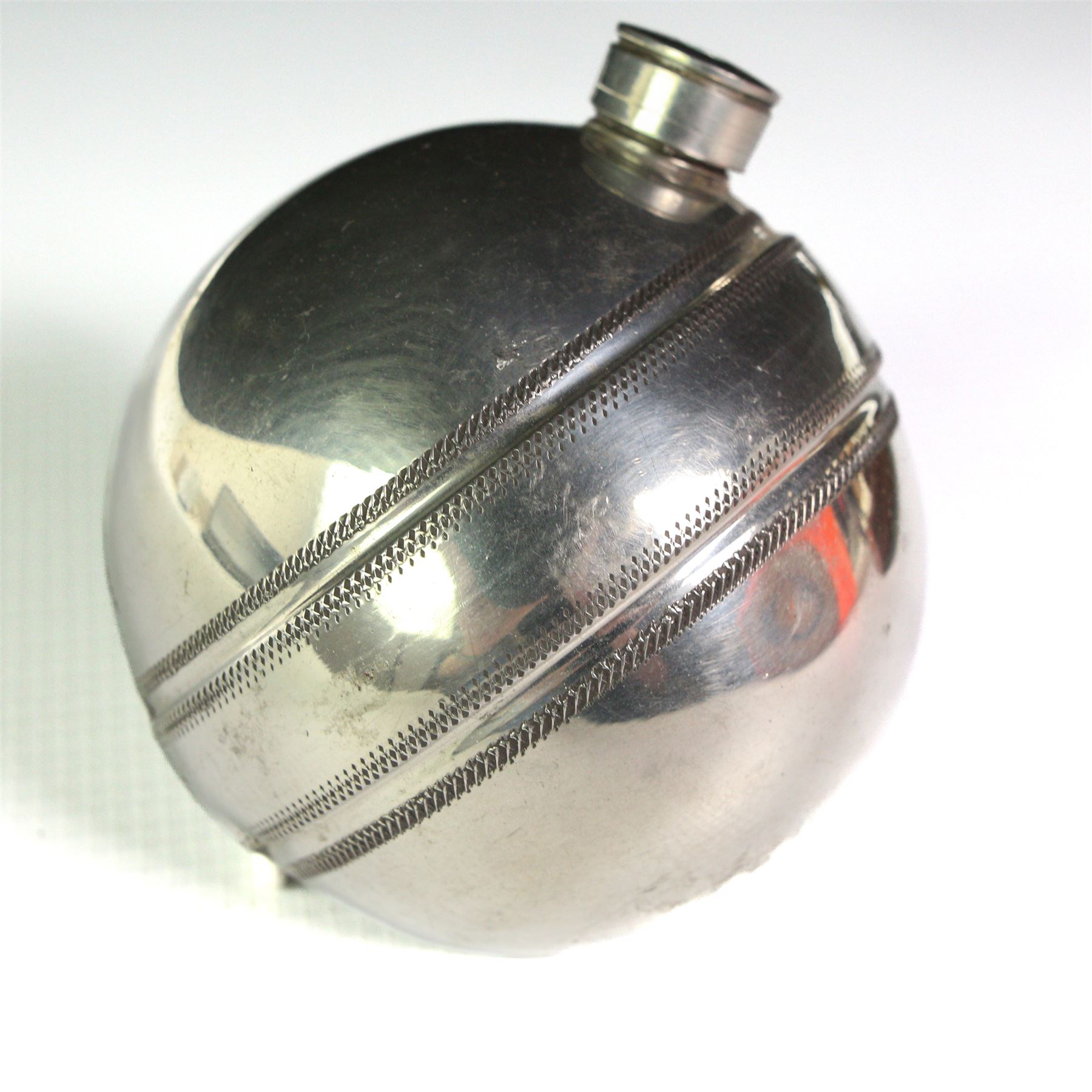 Pewter hip flask in the form of a cricket ball | Wood, Metal & Other ...