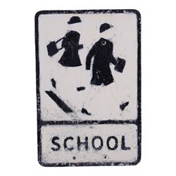 Cast metal 'School' road sign | Railwayana & Transport Memorabilia | 159563