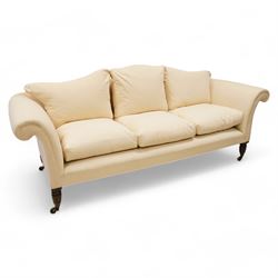Grande three seat camelback sofa