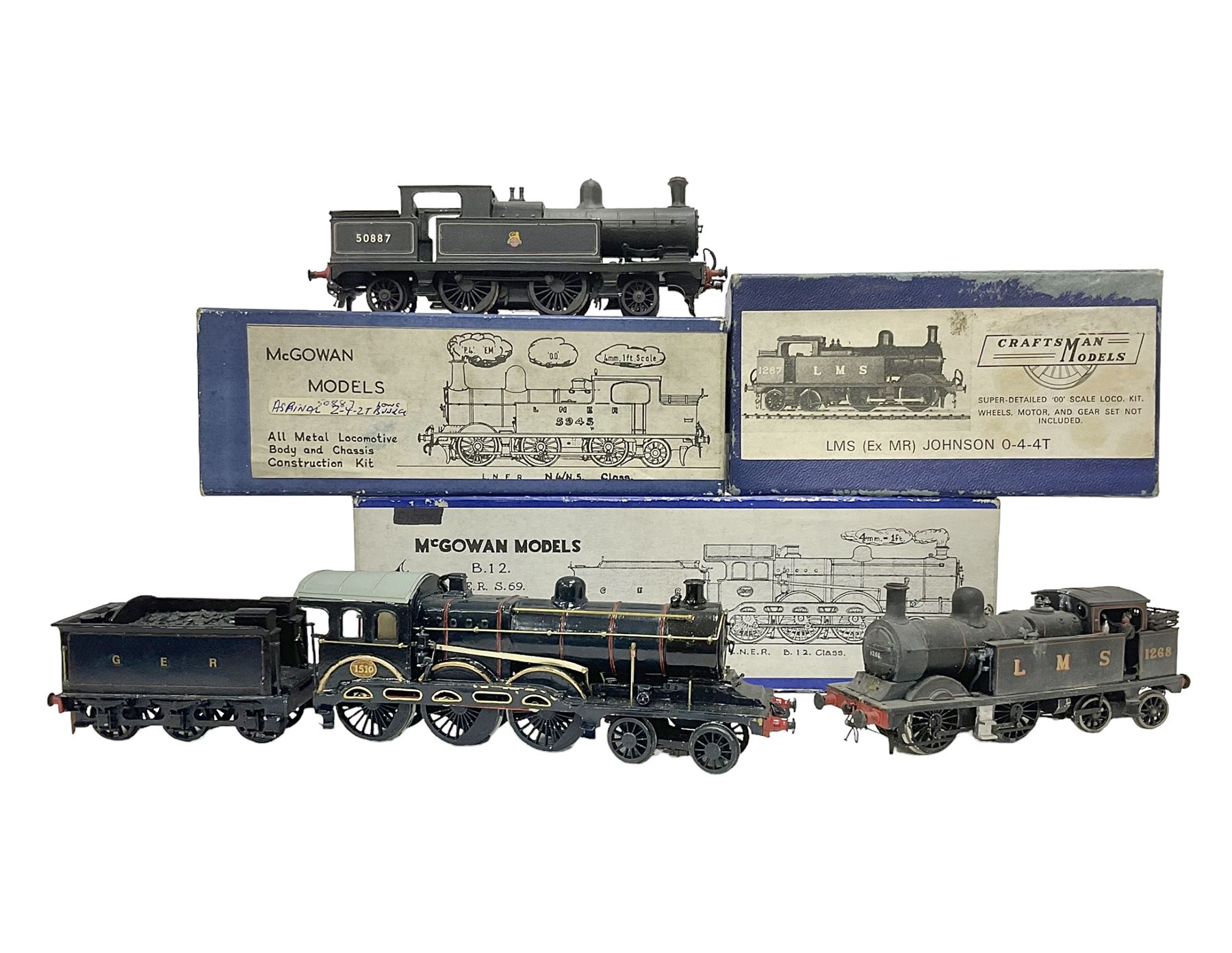 ‘00’ gauge - three kit built steam locomotives comprising GER Class S69/B12 4-6-0 no | Model ...