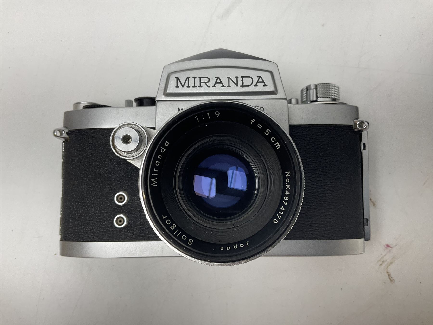 Miranda DR camera body, serial no. 669077, with 'Miranda Soligor 1:1.9 ...