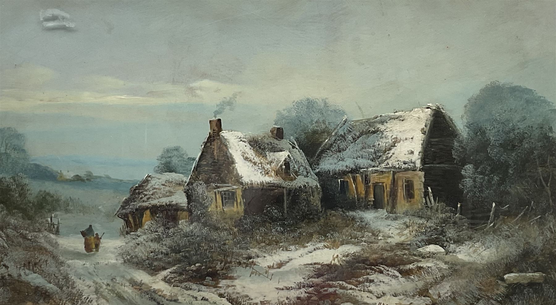 Harry Foster Newey (British 1858-1933): Snow Covered Cottages ...