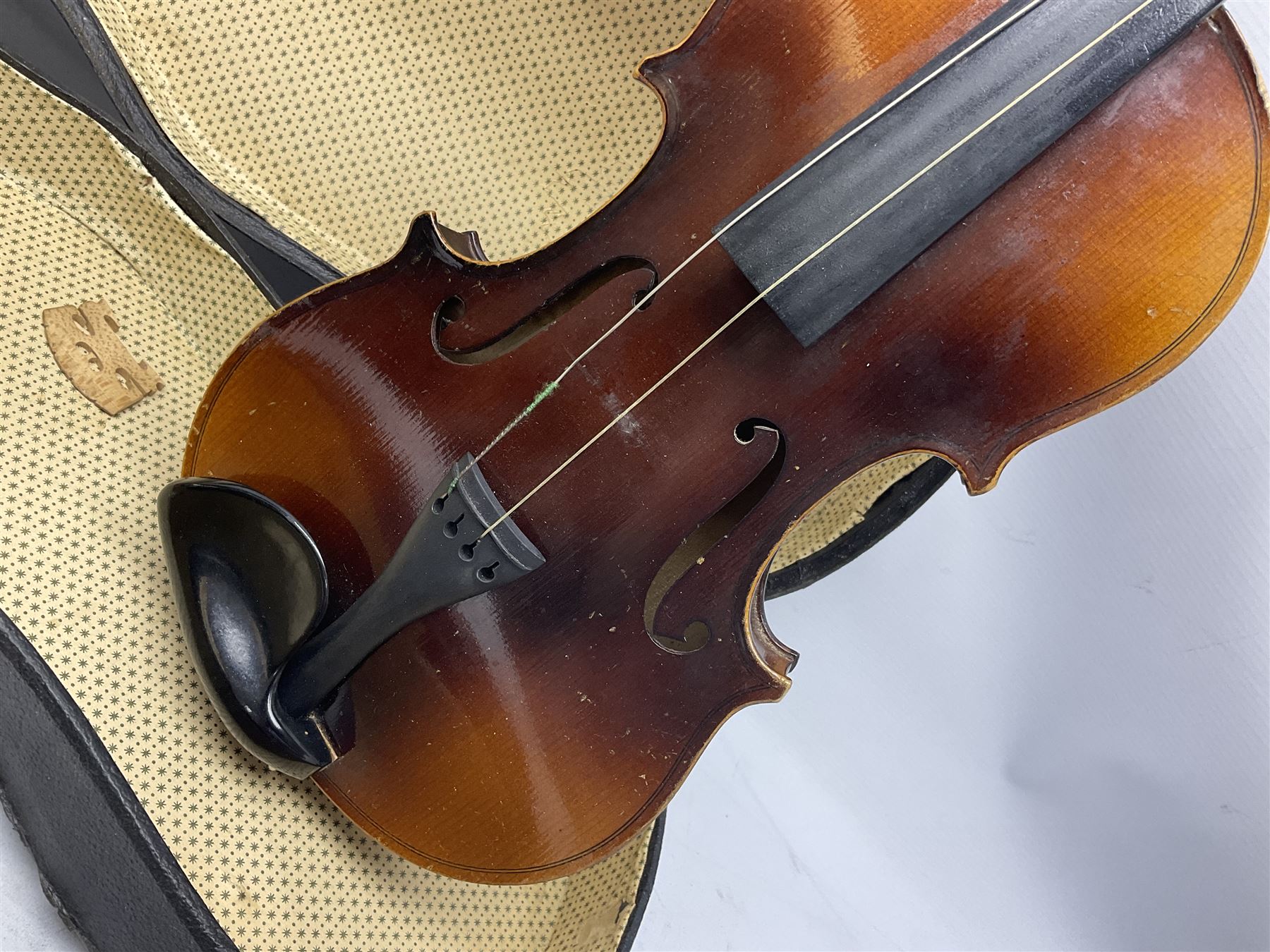Czechoslovakian violin c1970s with 36cm two-piece maple back and ribs ...