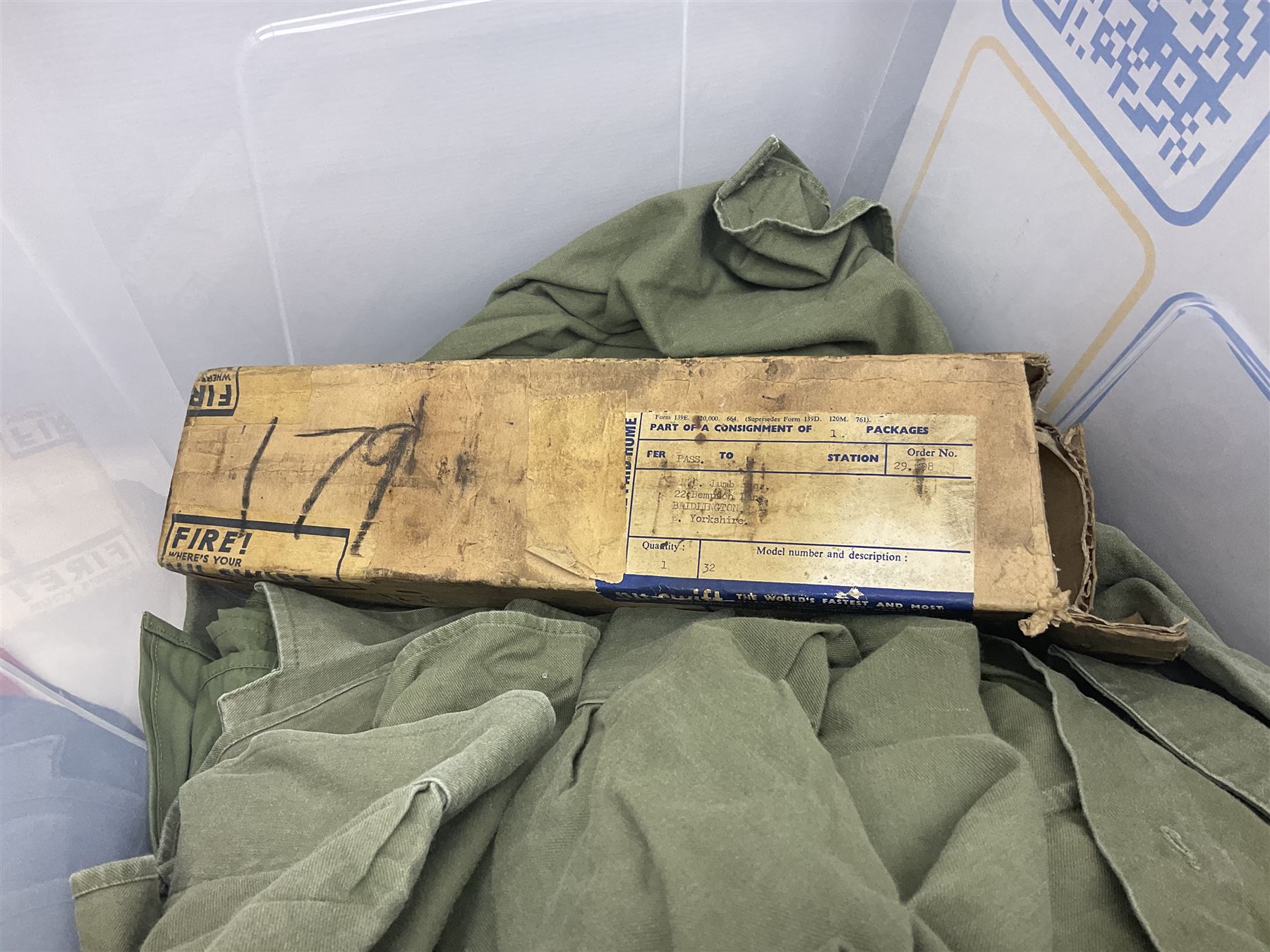 Quantity of post-WW2 military style clothing comprising twelve Jumpers ...