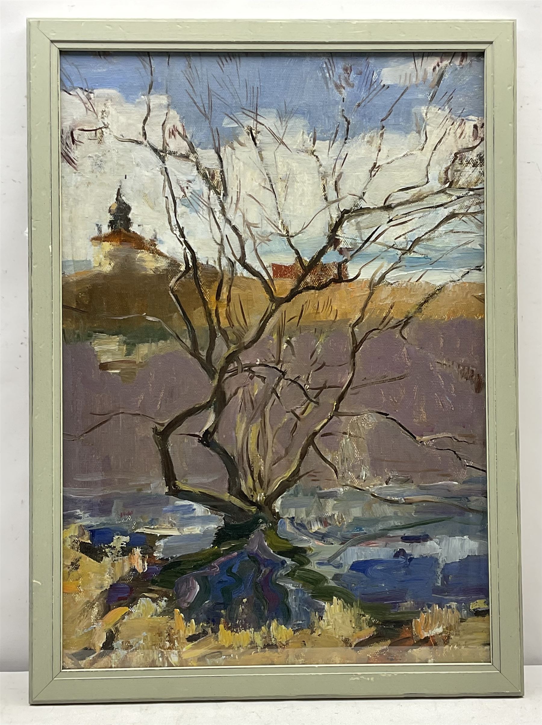 Alexander Georgievich Gulyaev (Russian 1917-1995): Tree Scene with ...